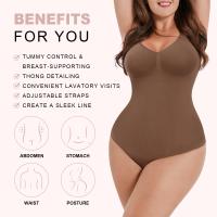 China Seamless Tummy Control Thong Shapewear Bodysuit for Weight Loss 30% Spandex 70% Nylon for sale