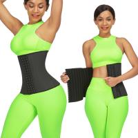 China 25 Steel Bone Tummy Control Waist Trainer Shaper with 96% Cotton 4% Spandex 100% Latex for sale