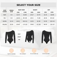 China Women's Knitting Fabric Long Sleeve Bodysuit with Tummy Control and Diagonal Neck for sale
