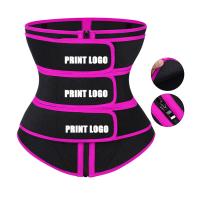 China HEXIN Neoprene Body Shaper 3 Belt Zipper Waist Trainer for Belly Slimming for sale