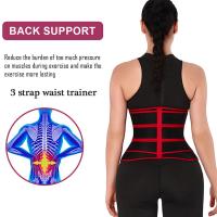 China HEXIN Neoprene Waist Cinchers 3 Belt Zipper Waist Trainer Slimmer for Weight Loss for sale