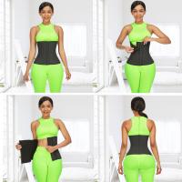 China 29 Steel Boned Women Tummy Control Body Shaper Adjustable 3 Hooks Latex Waist Trainer for sale