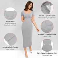 China Eco-Friendly Short Sleeve Square Neck Body Shaper Shapewear for Women for sale