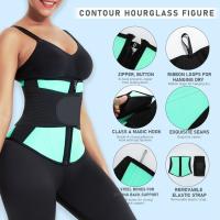 China Women's Underbust Neoprene Waist Trainer with HEXIN Custom Logo and Double Belt Design for sale