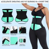 China Women's Underbust Neoprene Waist Trainer with HEXIN Custom Logo and Double Belt Design for sale