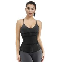 China Double Layered Waist Trainer Corset HEXIN 7 Steel Boned Zipper Belt for Abdomen Strengthening for sale