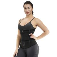 China Double Layered Waist Trainer Corset HEXIN 7 Steel Boned Zipper Belt for Abdomen Strengthening for sale