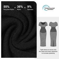 China 55% Recycled Nylon Women's Seamless Shapewear Midi Bodycon Dress for Sexy Figure for sale