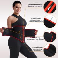 China Neoprene Fabric Slimming Tummy Belt for Adults Hexin Private Label Waist Trainer for sale