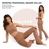 China Photo Color HEXIN Custom Logo Two Piece Set for Women Elegant Active Wear Yoga Jumpsuit for sale
