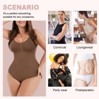 China OEM Women's Seamless Daily Wear Basic Solid Thong Shapewear Bodysuit for Tummy Control for sale