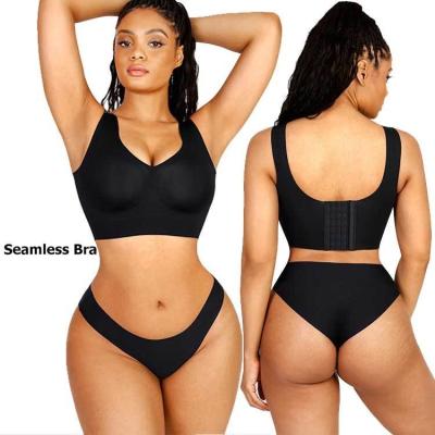 China Black Body Shaping Invisible Push Up Bra with Underwire Support Knitted Weaving Method for sale