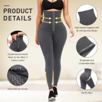 China Hexin Tummy Control High Waisted Leggings Corset Fitness Leggings 2 In 1 Waist Trainer for sale