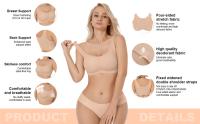 China 2023 HEXIN Custom Logo Padded Bra Seamless Push Up for Women's Beauty and Comfort for sale