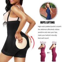China Regular Size Shapers Waist Tummy Control Butt Lifter Shaper with 2 Removable Hip Pads for sale