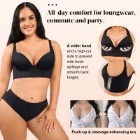 China HEXIN Women's Seamless Bra and Panty Set with Deep Cup Shapewear Incorporated for sale