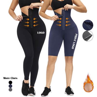 China Women's Super Brushed Leggings with Adjustable Waist Trainer Corset and Tummy Control for sale