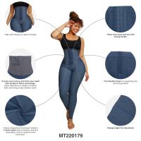 China Digital Print High Waist Women Body Shaper Shapewear Jeans Trousers Waist Trainer Leggings for sale
