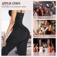 China Private Label Tummy Control Pants Breathable Waist Trainer Leggings for Women in Black for sale