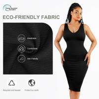 China 2024 Women's Elegant Casual Style Midi Shapewear Dress with Removable Pads for sale