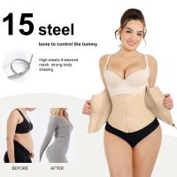 China Custom Logo Shapers Adjustable Hooks and Zipper for Extreme Latex Waist Trainer Corset for sale