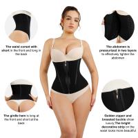China High Compression 5 Built-In Steel Bone Waist Trainer for Tummy Control and Body Shaper for sale