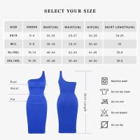 China Summer Bodycon Dress Eco-Friendly Women's One-Shoulder Shapewear with Seamless Design for sale