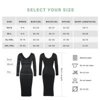 China 2023 Women's Deep V Neck Seamless Body Shaper Dress for Waist Trimming and Bodycon Fit for sale