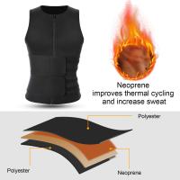 China Men Waist Trainer Neoprene Sweat Vest with Waist Belt Zipper Tank Top Sauna Suit for sale