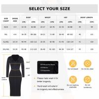 China Seamless Waist Trimming Retro Long Sleeve Shirt Dress With Built In Shapewear Body Shaper For Women for sale
