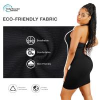 China Pink Body Shaper Shapewear Seamless Halter Neck Deep U Outer Wear Dress for Women in Summer for sale