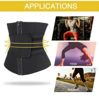 China Customized Logo HEXIN Women's Latex Waist Trainer with Three Hooks and 3 Strap Waist Trimmer for sale