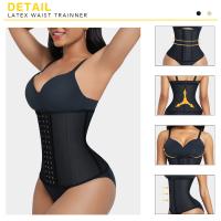 China Women Waist Trainer HEXIN Private Label Slimming Steel Bone Latex Shapewear for Women for sale