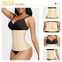China Women Waist Trainer HEXIN Private Label Slimming Steel Bone Latex Shapewear for Women for sale