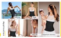 China Women Waist Trainer HEXIN Private Label Slimming Steel Bone Latex Shapewear for Women for sale
