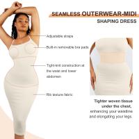 China Sleeveless Washable 2023 Seamless Body Waist Control Midi Shapewear for Women for sale