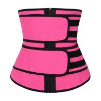 China HEXIN Zipper Front Compression Double Belt Neoprene/Latex Waist Trainer for Women Shapers for sale