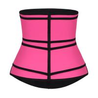 China HEXIN Zipper Front Compression Double Belt Neoprene/Latex Waist Trainer for Women Shapers for sale