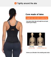China HEXIN Zipper Front Compression Double Belt Neoprene/Latex Waist Trainer for Women Shapers for sale