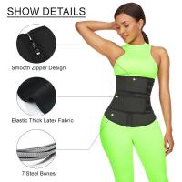China Colombian Girdles Waist Shaper with Detachable Double Body Shaper and 7 Steel Bones for sale