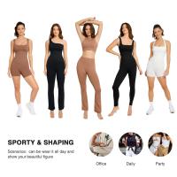 China S-XL HEXIN Women's Seamless Fitness T-Shirt Yoga Suit Sport Crop Top Long Sleeve Hi-Waist Leggings Sexy Gym Clothing Workout Gym Set for sale
