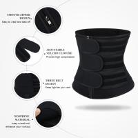 China HEXIN Women Sauna Neoprene Three Belt Waist Trainer Corset Waist Trimmer Neoprene No for sale