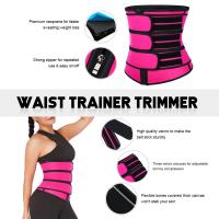 China HEXIN Women Sauna Neoprene Three Belt Waist Trainer Corset Waist Trimmer Neoprene No for sale