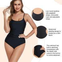 China Customized Logo Printing High Waist Push Up Bikini for Tummy Control Swimwear by HEXIN for sale