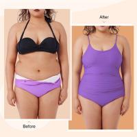 China Customized Logo Printing High Waist Push Up Bikini for Tummy Control Swimwear by HEXIN for sale