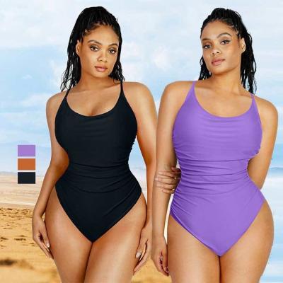 China Hexin Tummy Control Waisted Shapewear Swimsuit for Women Digital Print One Piece Bikini for sale