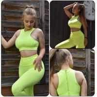 China Women's Seamless Sports Leggings Set with High Waist Fabric 78% polyester 22% spandex for sale