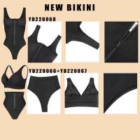 China HEXIN Custom Logo Two Piece High Waist Workout Women Bikini Swimwear Shapewear Bodysuits Set for sale