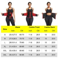 China Double Elastic Waistbands Red Neoprene Waist Trainer by HEXIN for Women Fat Burning for sale