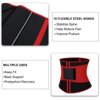 China Double Elastic Waistbands Red Neoprene Waist Trainer by HEXIN for Women Fat Burning for sale